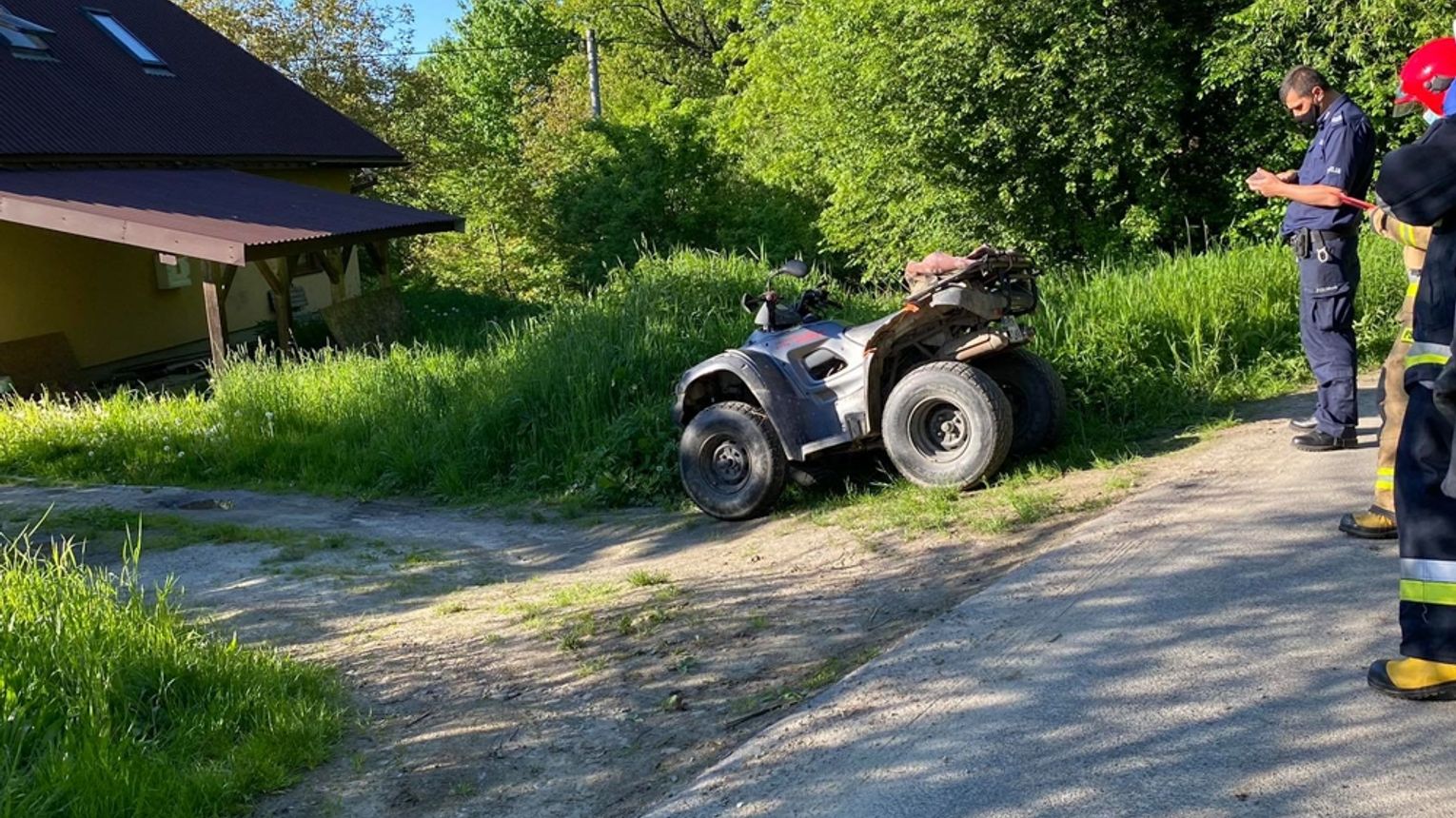 Niebezpieczne zdarzenie kierowcy quada w Potoku