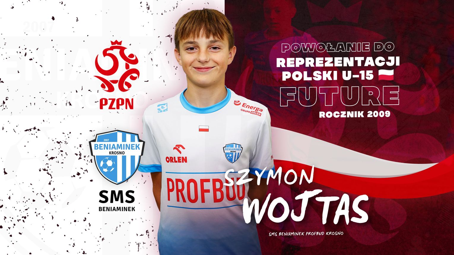 Szymon Wojtas, zawodnik SMS Beniaminek z powołaniem do Reprezentacji ...