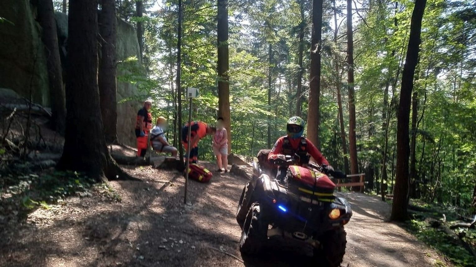 Wypadek na terenie Rezerwatu Prządki. Na pomoc ruszyli też ratownicy ...