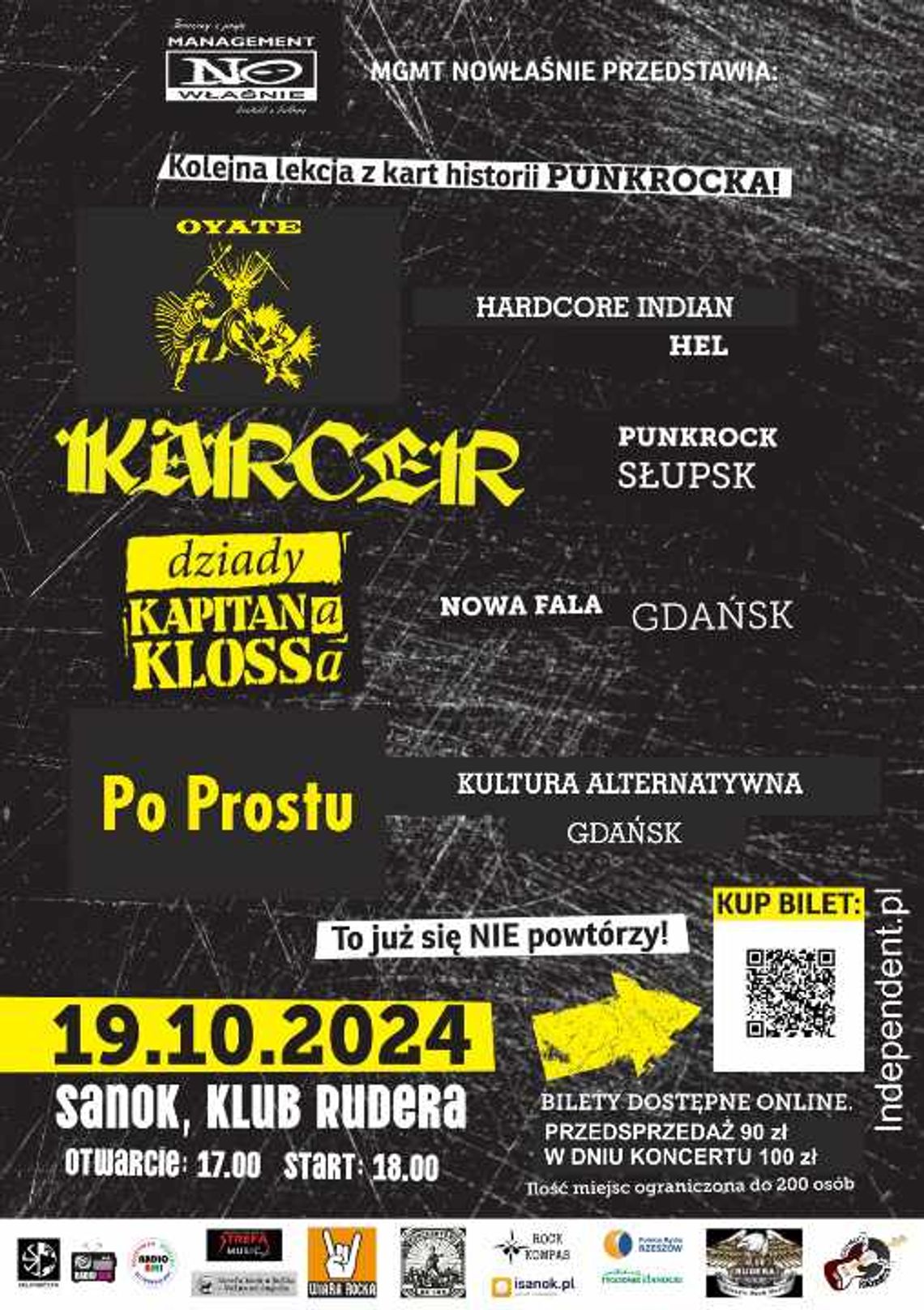 Sanocka "RUDERA" zaprasza na koncert "Z Kart Historii Punkrocka"